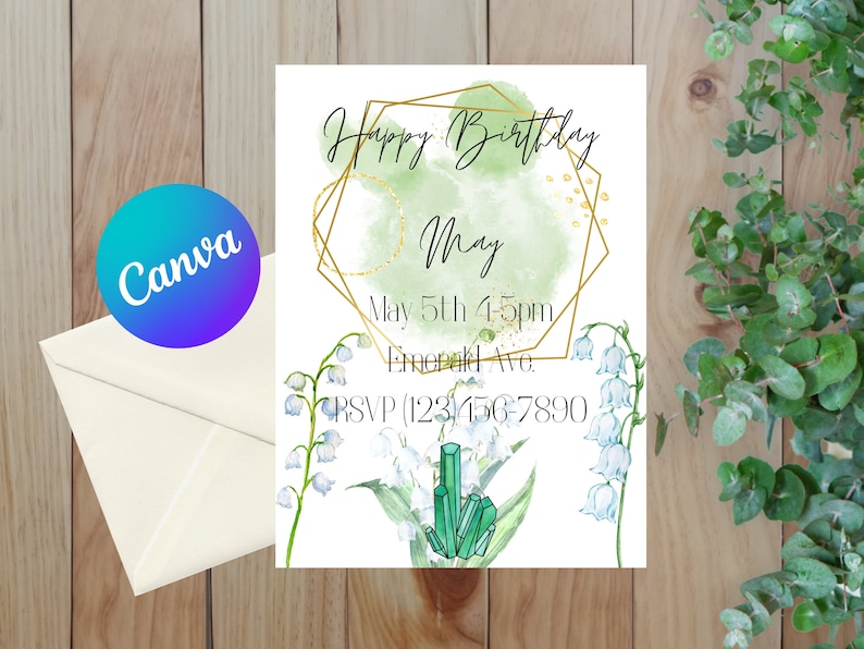 May Birth Month Birthday Party Invitation Flower Birthday Invite ...