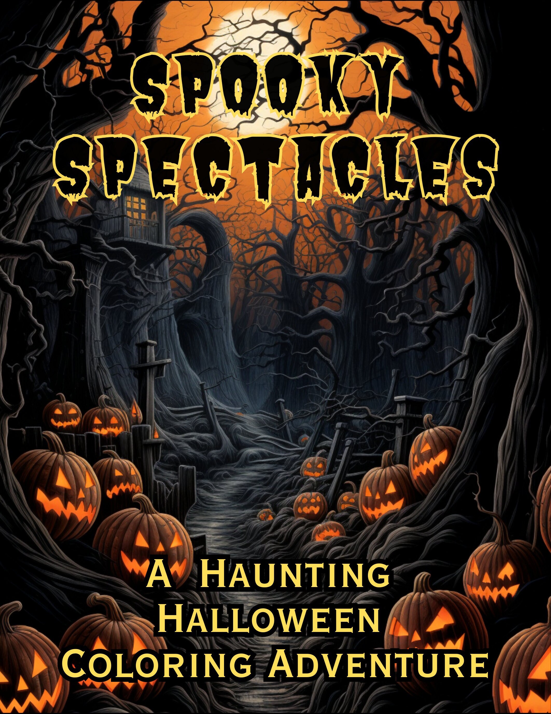 Spooky Spectacles - 25 Printable Haunting Halloween Grayscale Coloring ...