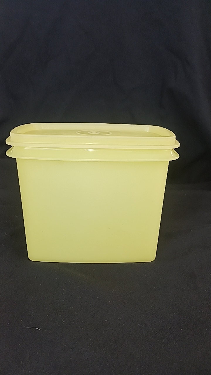 Vintage Tupperware Yellow Storage Container With Lid - Etsy