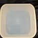 Vintage Tupperware Square Container With Blue Lid - Etsy