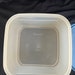 Vintage Tupperware Square Container With Blue Lid - Etsy