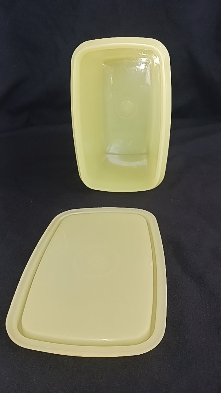 Vintage Tupperware Yellow Storage Container With Lid - Etsy