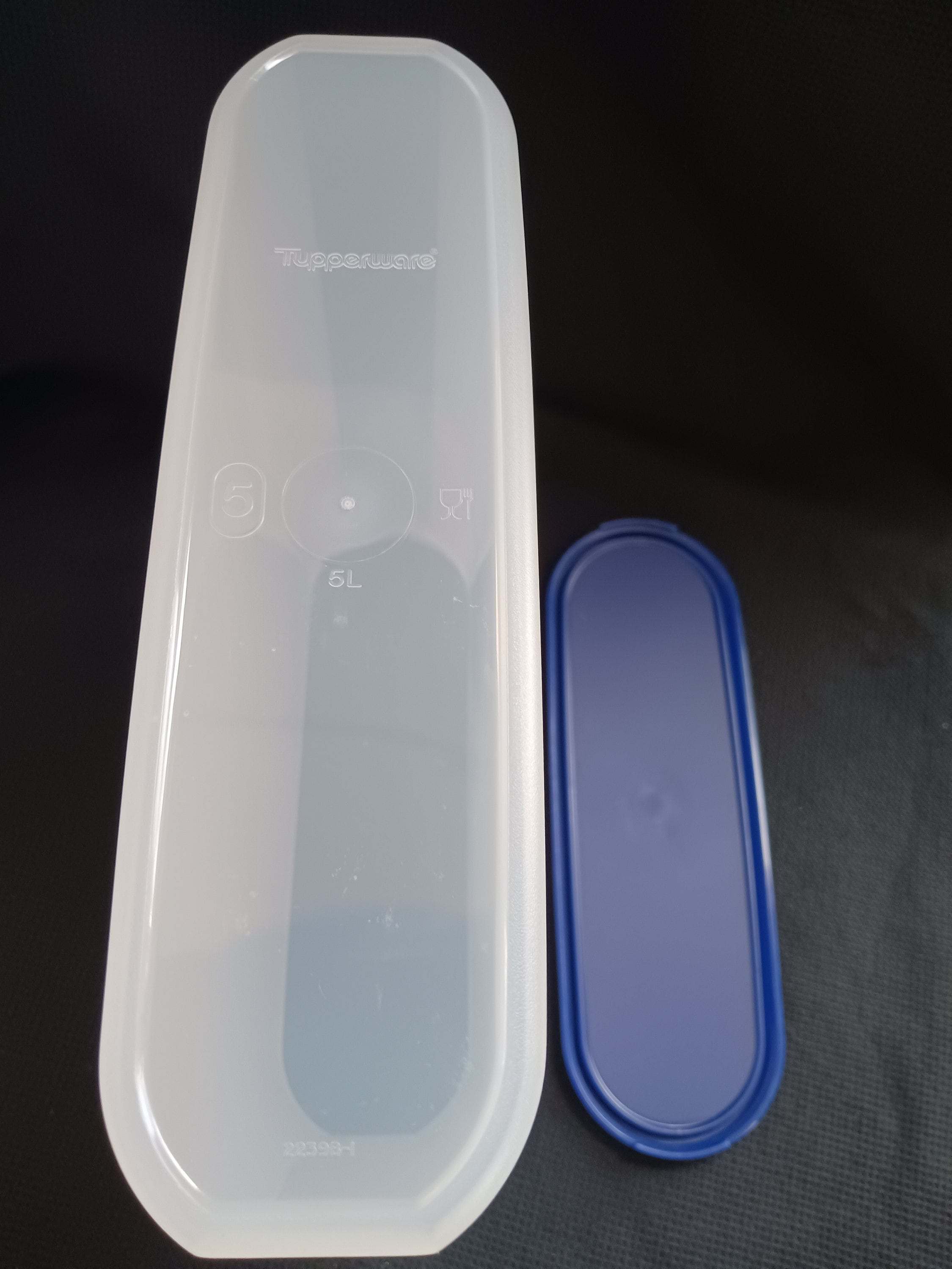 Vintage Tupperware Modular Mates 5L Long Oval Container With Blue Lid ...