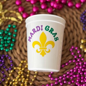 Mardi Gras Plastic Cups - Mardi Gras Styrofoam Cups - Mardi Gras Drink ...