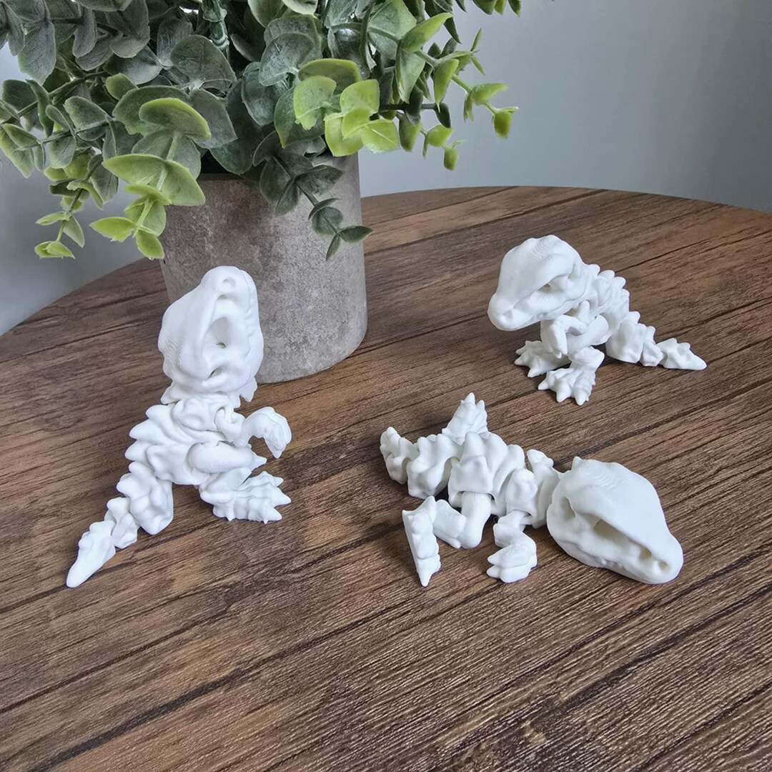 Articulated Dinosaur. T-rex Office Desk Pal. Fossil. 3D Printed ...