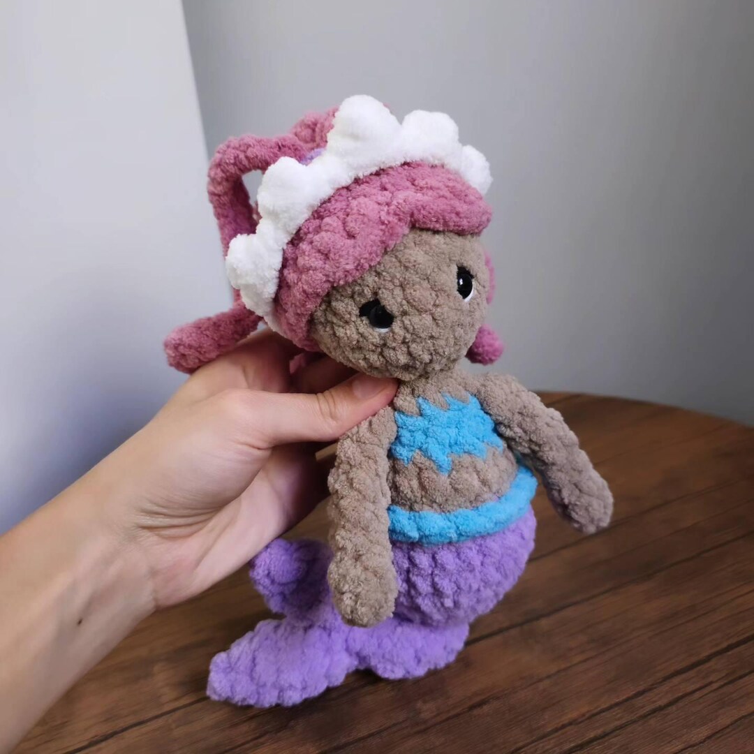 Mermaid Plushie. Mini Mermaid. Merbaby. Siren Sisters. Ocean Plush. Stuffed Figurine. Plush ...