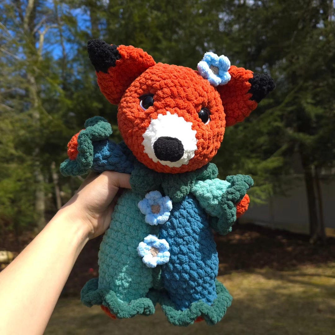 Fox Plushie. Flower Fox. Forest Fox. Woodland Plushie. Fall. Wild ...