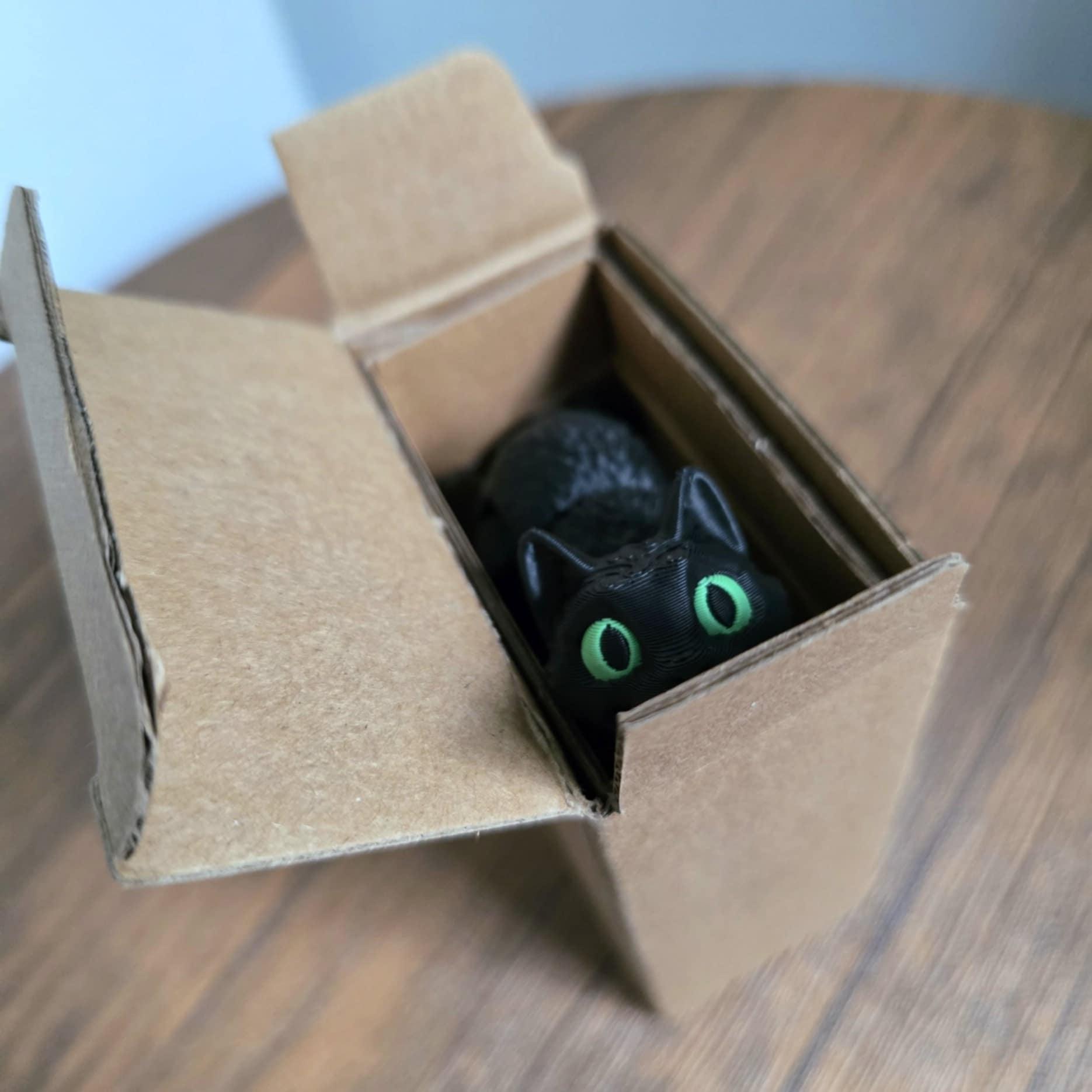 Articulated Black Cat. Office Desk Pal. Spooky Halloween Kitten. 3D ...