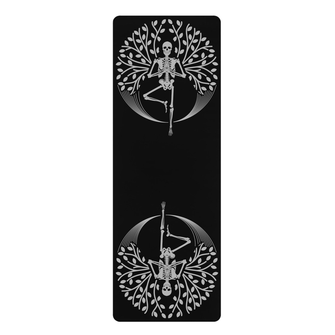 Zen Skeleton 2 Rubber Yoga Mat, Rubber Yoga Mat, Non-toxic Eco-friendly ...