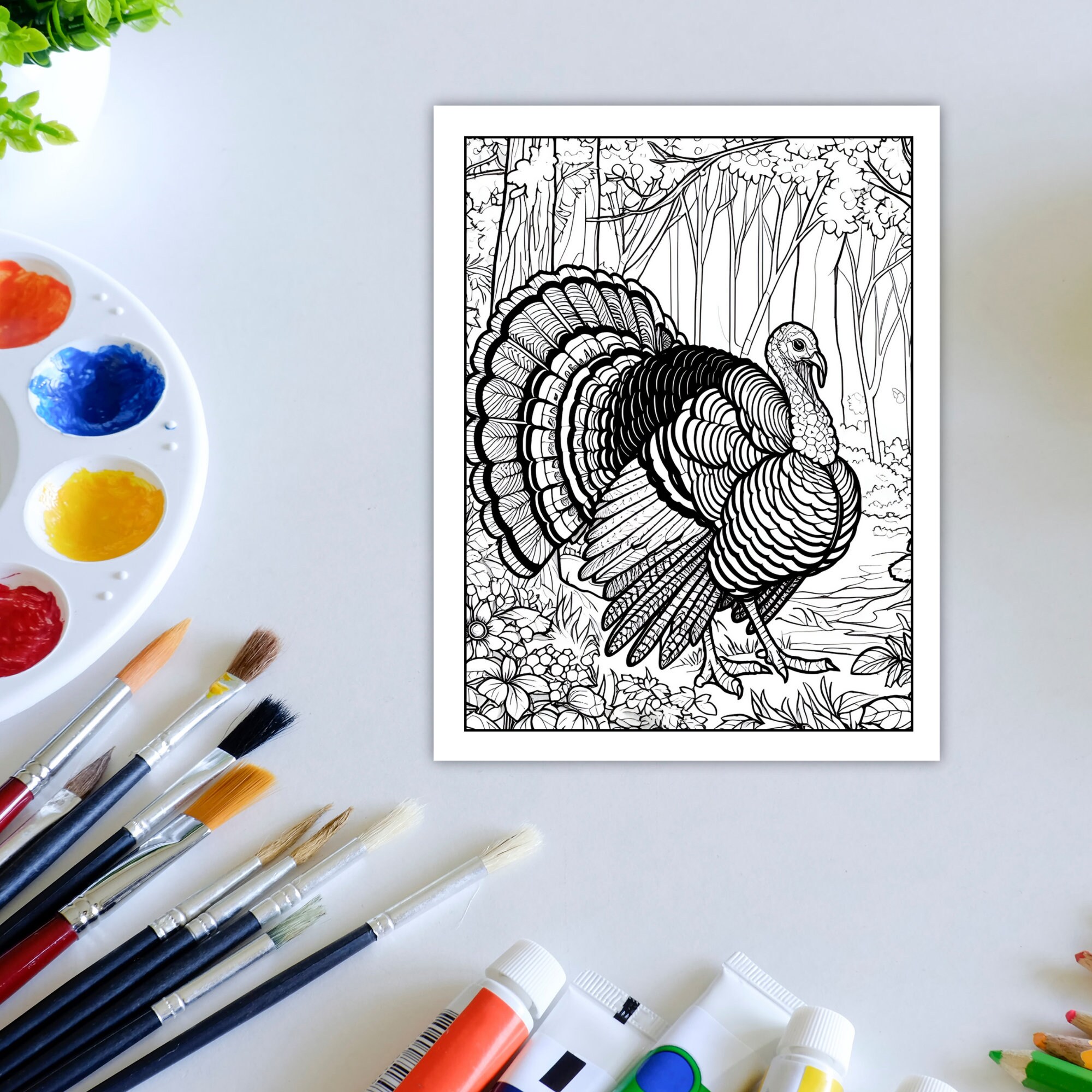30 Turkey Coloring Pages, Autumn Fall Printables, Printable ...