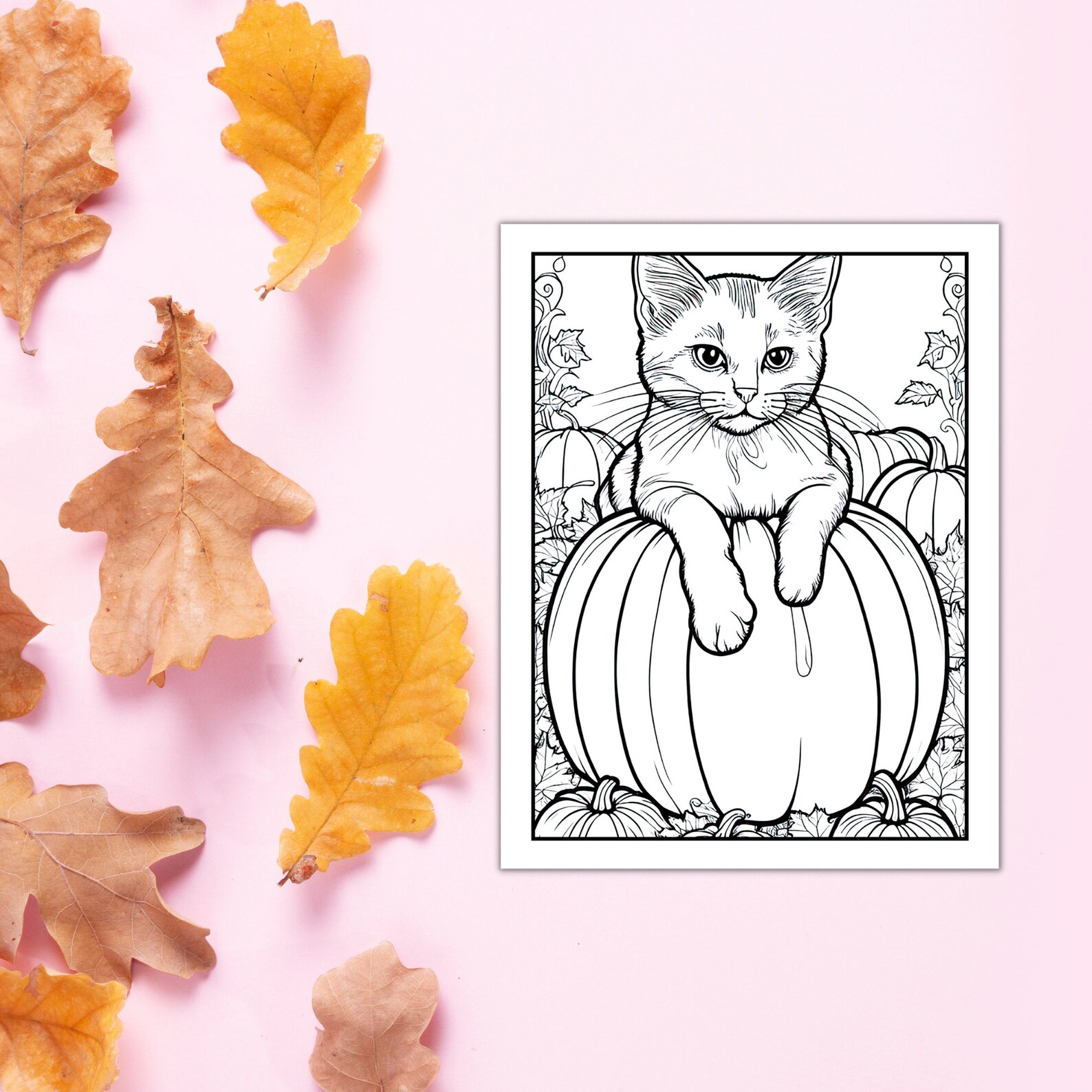 40 Fall Inspired Coloring Pages, Fall Coloring, Printable Adult ...
