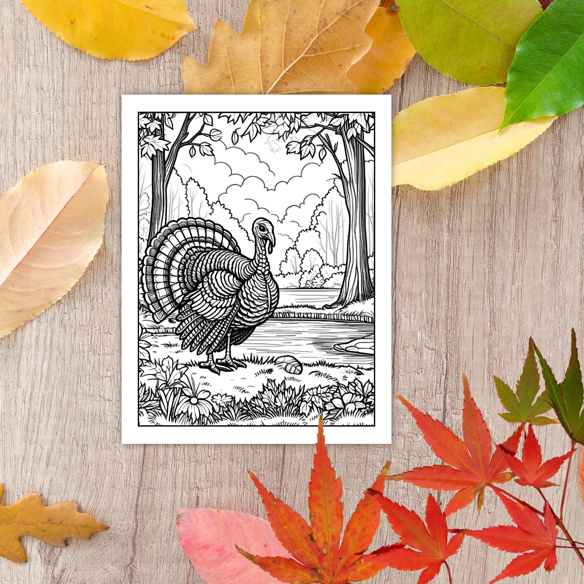 30 Turkey Coloring Pages, Autumn Fall Printables, Printable ...