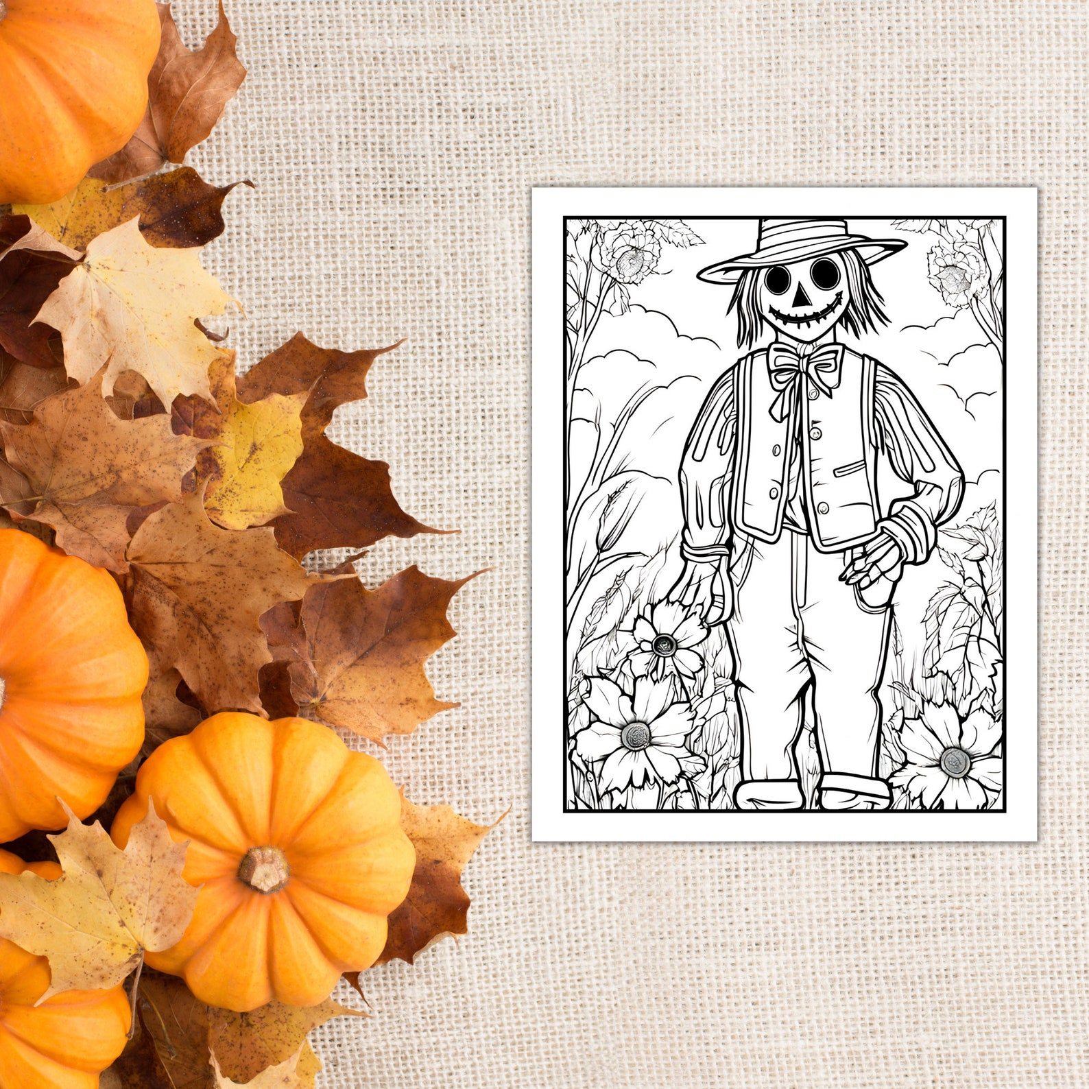 40 Fall Inspired Coloring Pages, Fall Coloring, Printable Adult ...