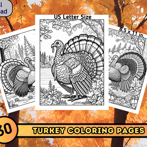 Fall Coloring Pages for Kids - Etsy
