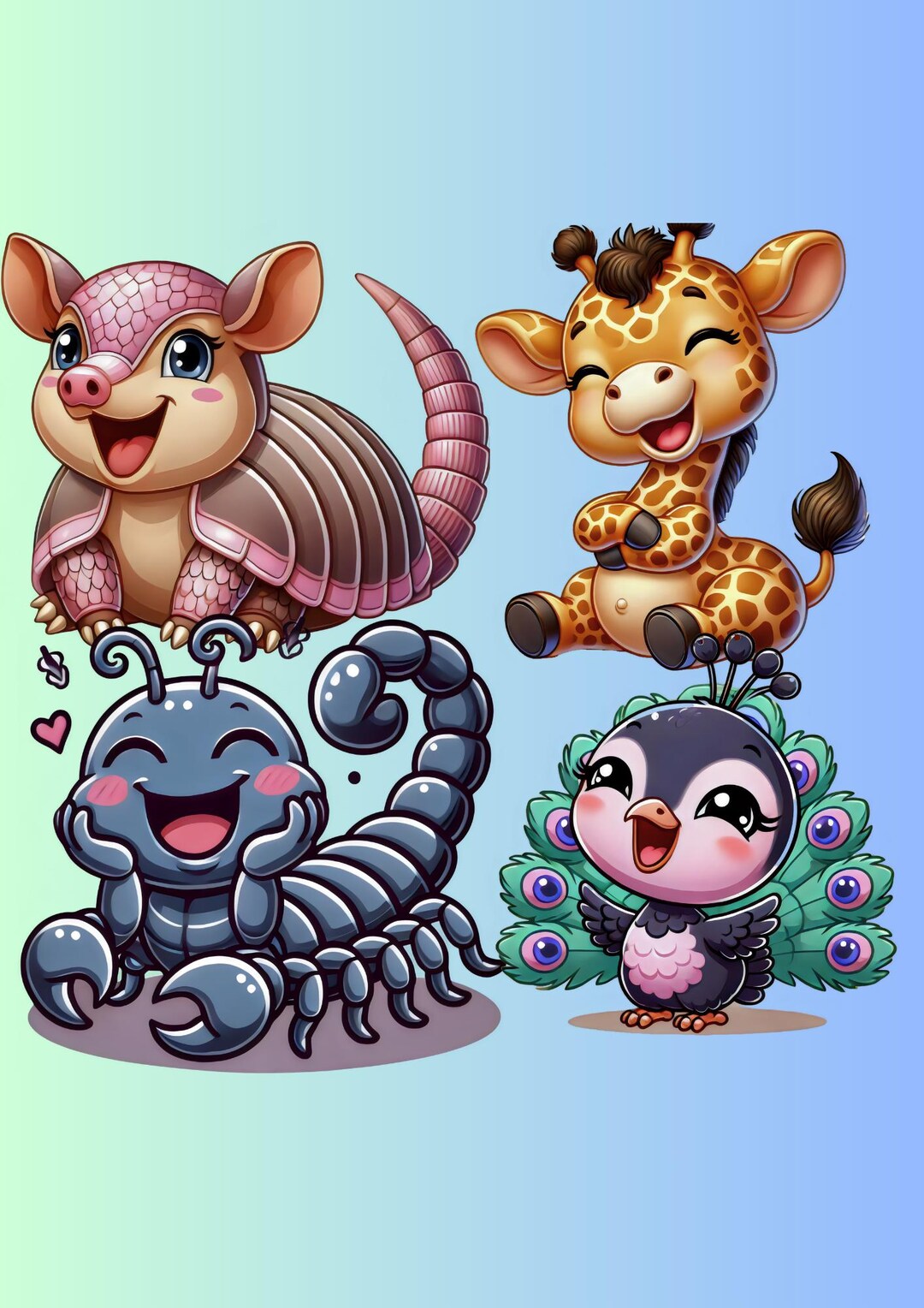 Colorful Animal Clipart Bundle: Perfect for Kids' Art Projects ...