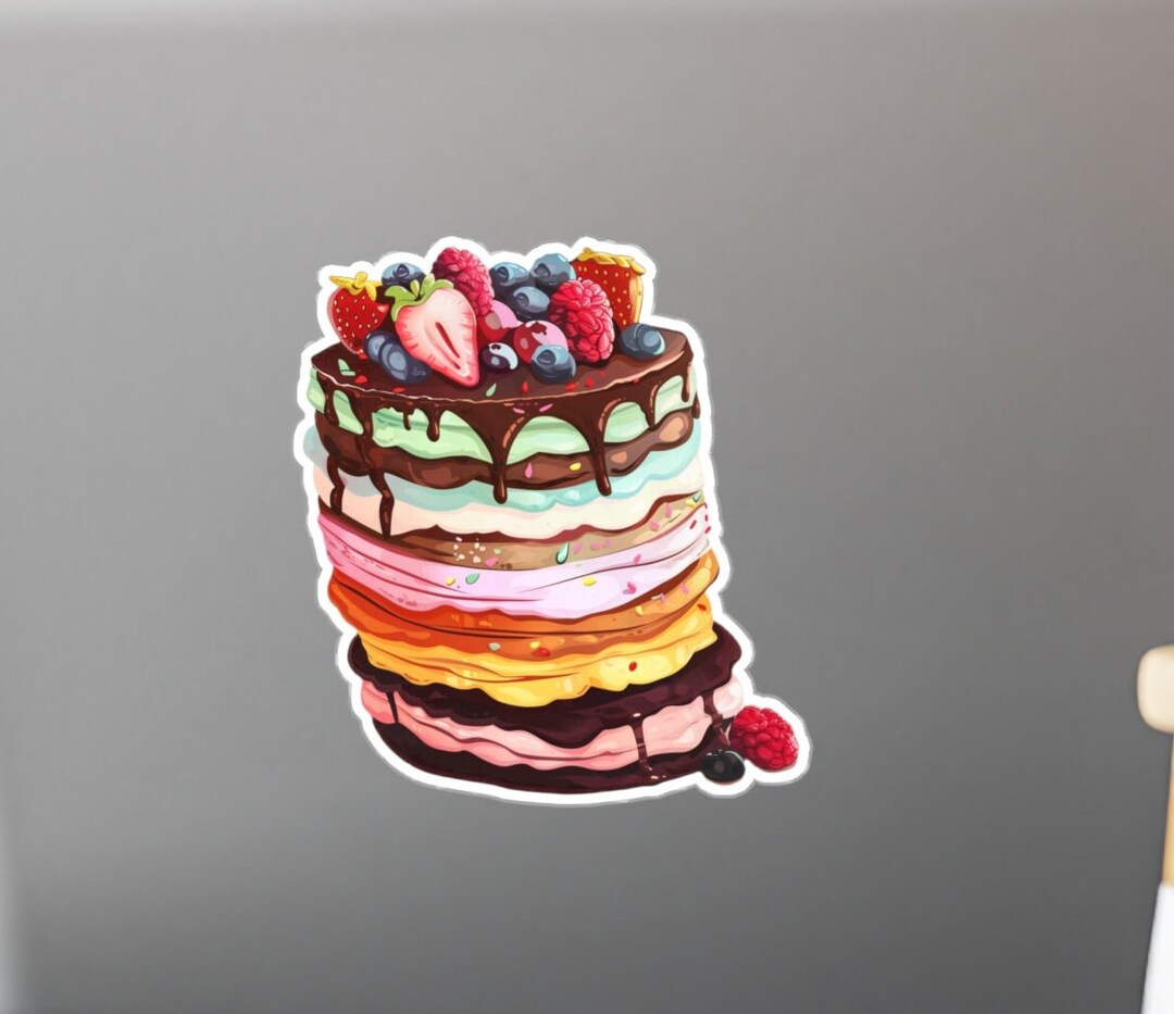 Sweet Treats Galore Kiss-cut Vinyl Decal of a Stack of Delicious ...