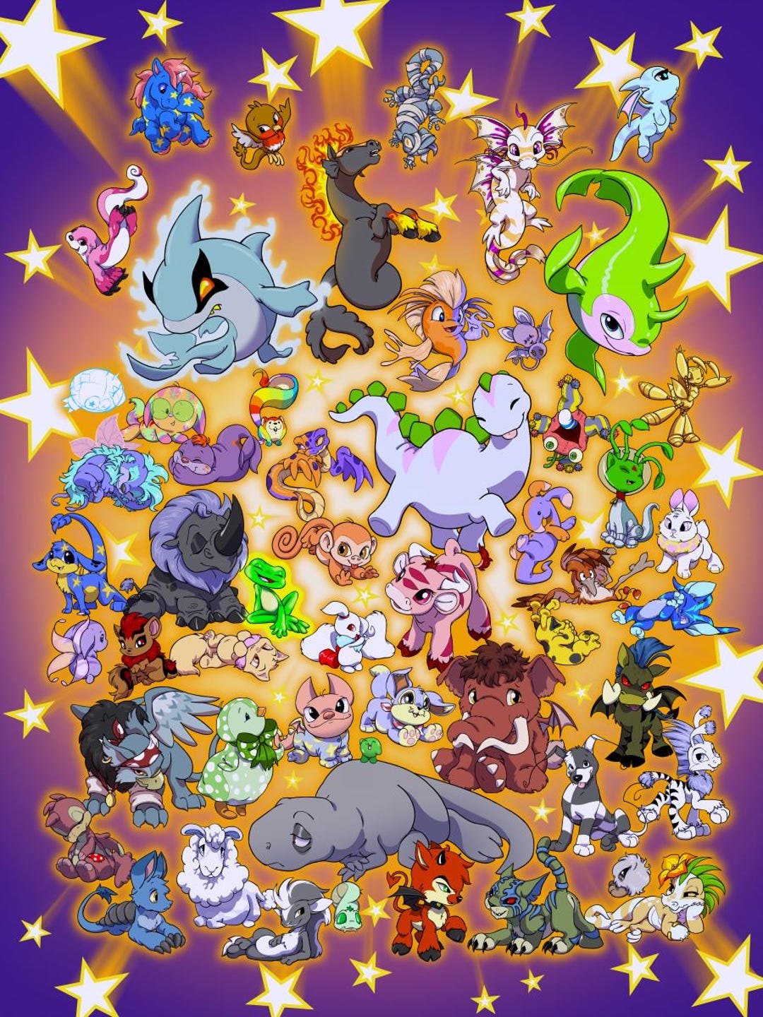 Neo*pets Star Poster - Your Favorite Virtual Pets! - Etsy