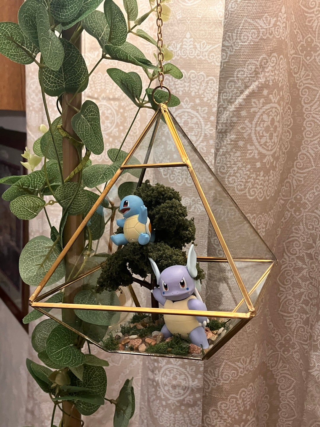 Squirtle and Wartortel Hanging Terrarium - Etsy