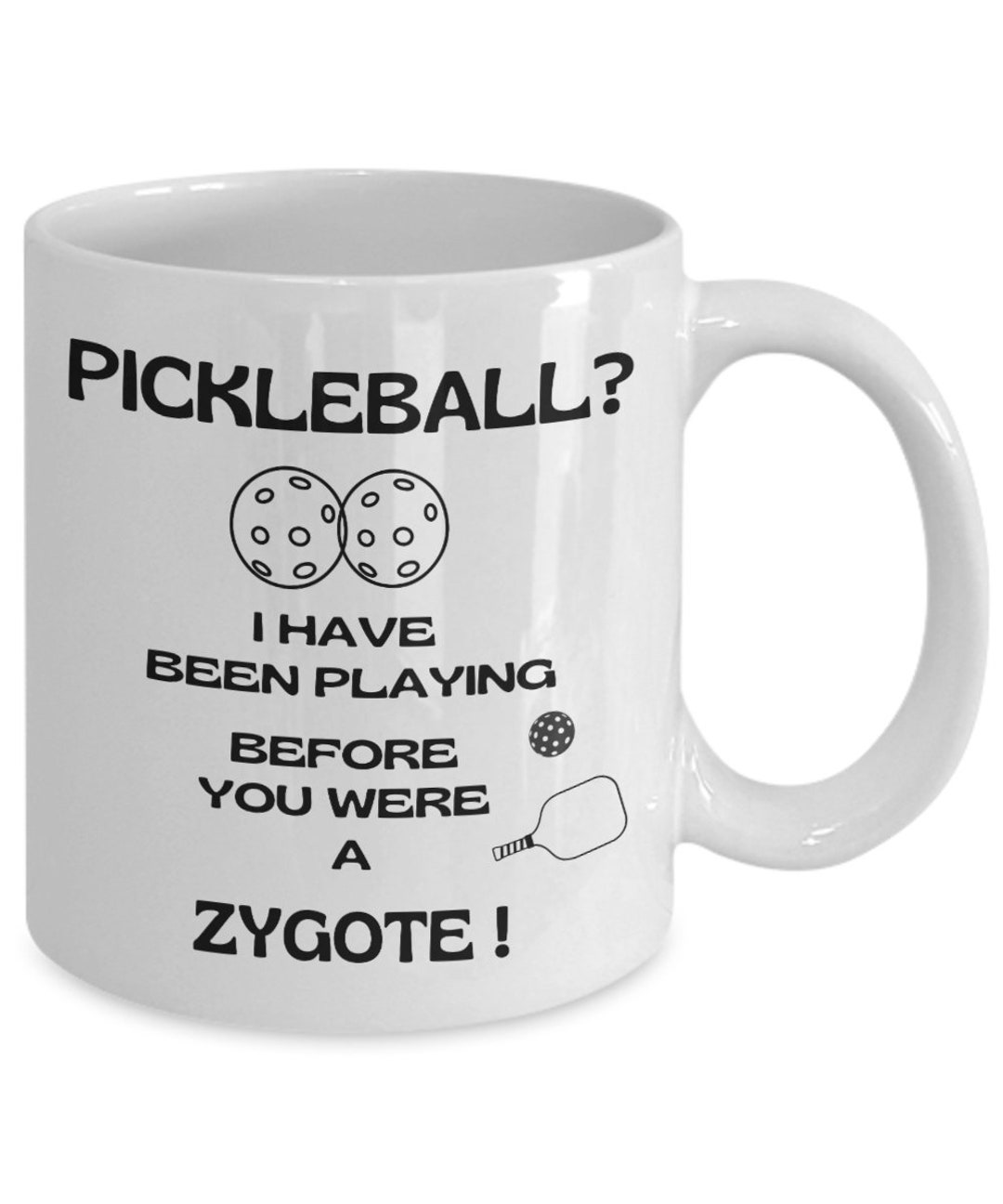 Pickleball Funny Coffee Cup Old School Pickleballer Vintage Player ...