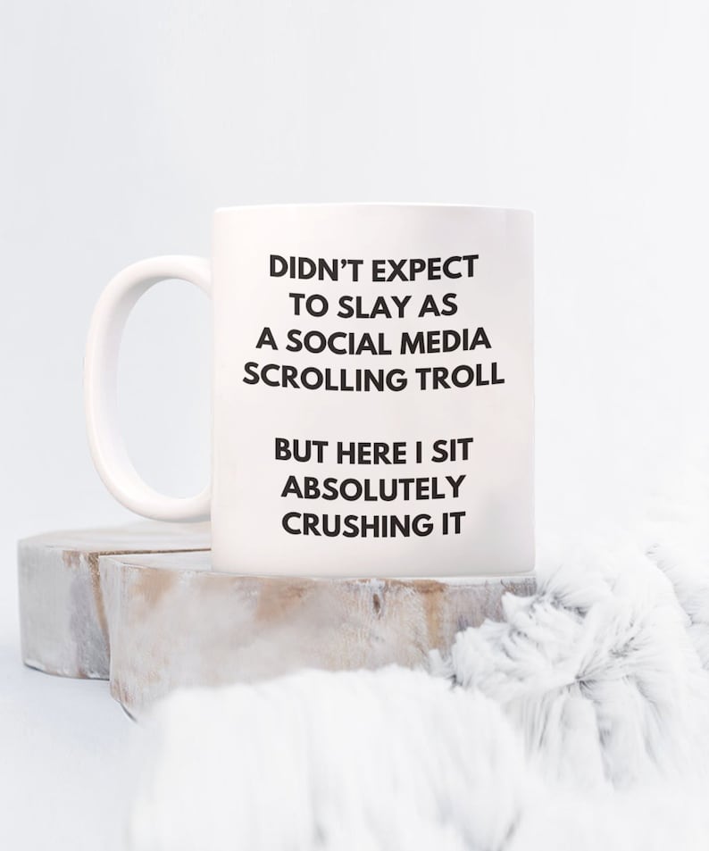 Social Media Scrolling Troll Mug Gift for Internet Addict Online ...