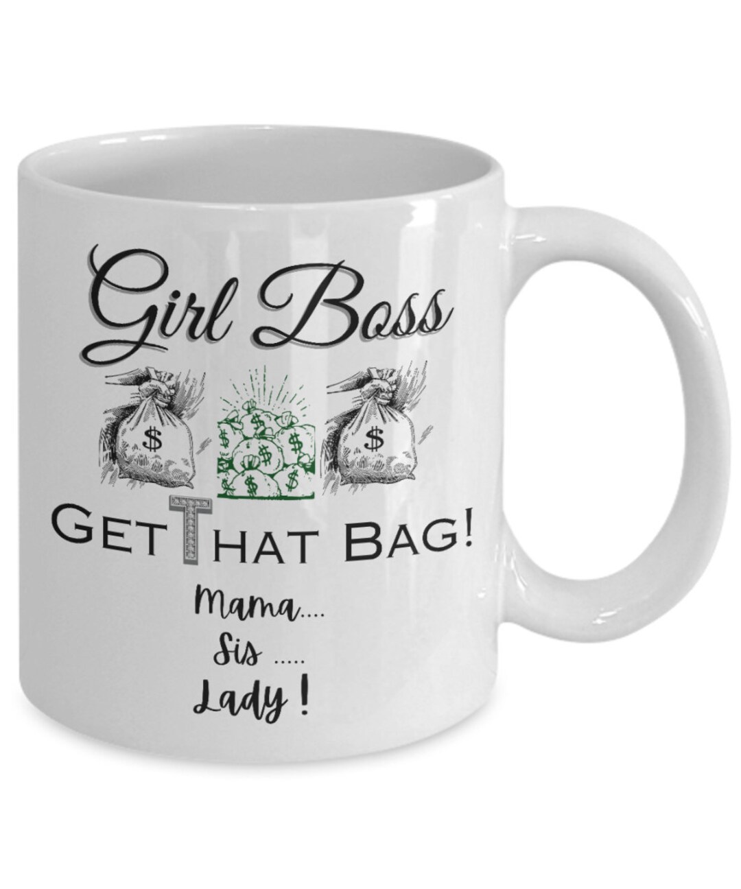 Girl Boss Mug Get That Bag Businesswomen Coffee Cup Woman Entrepreneur ...
