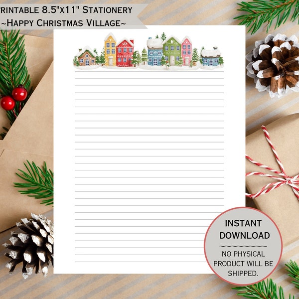 Christmas Printable Stationery - Etsy