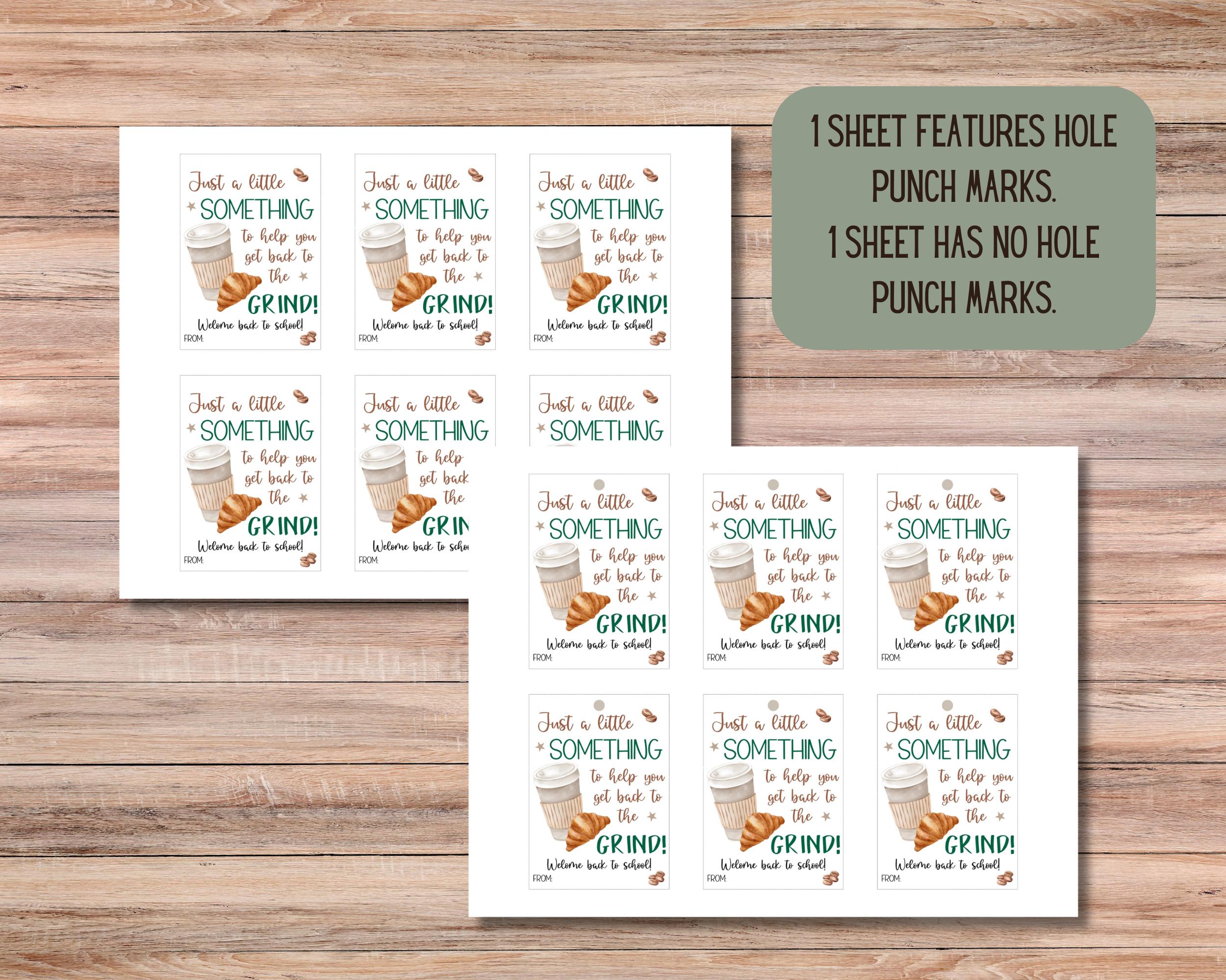 Printable Just a Little Something Welcome Back to the Grind Tag, Back ...