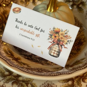 Thanksgiving Fall Printable Scripture Cards, KJV Bible Verse Place ...