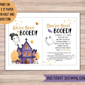 You've Been Booed Printable Sign, We've Been Booed, Ghost Boo Sign ...