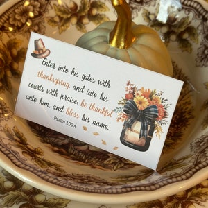 Thanksgiving Fall Printable Scripture Cards, KJV Bible Verse Place ...