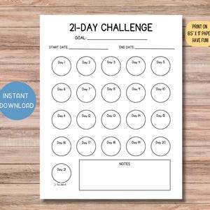 21 Day Challenge Habit Tracker Printable, Healthy Routines & Habits ...