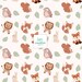 Cute Safari Animals Seamless Digital Papers Jungle Wallpaper Background ...