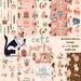CUTE RETRO CAT Seamless Digital Paper Pack Cat Scrapbook Paper ...