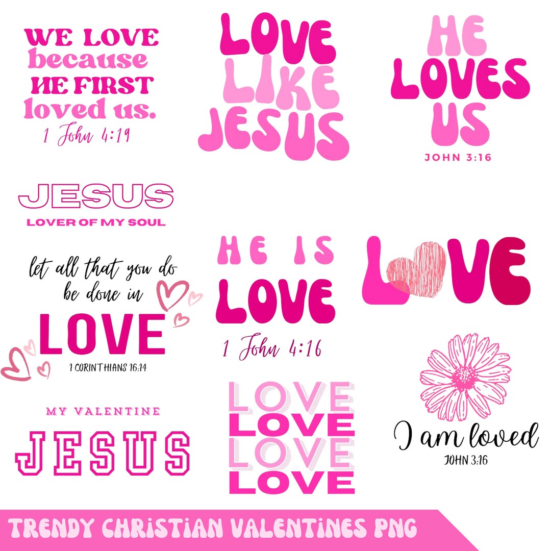 Christian Valentine Png Bundle, Love Like Jesus Png,christian ...