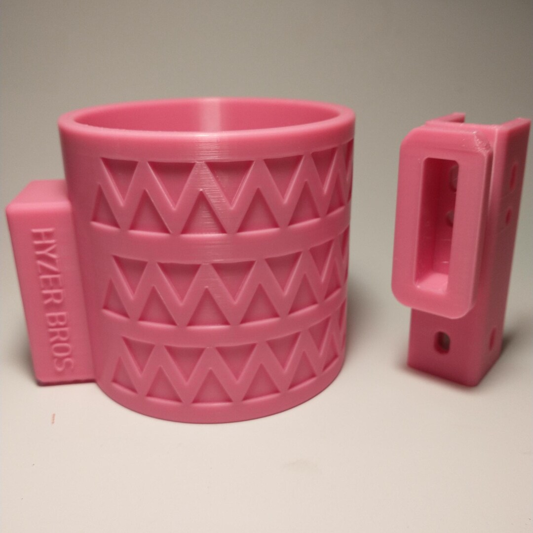 Pink 3-way Cup Holder-no DRILLING- 3 Sizes-(fits Zuca and Similar Disc ...