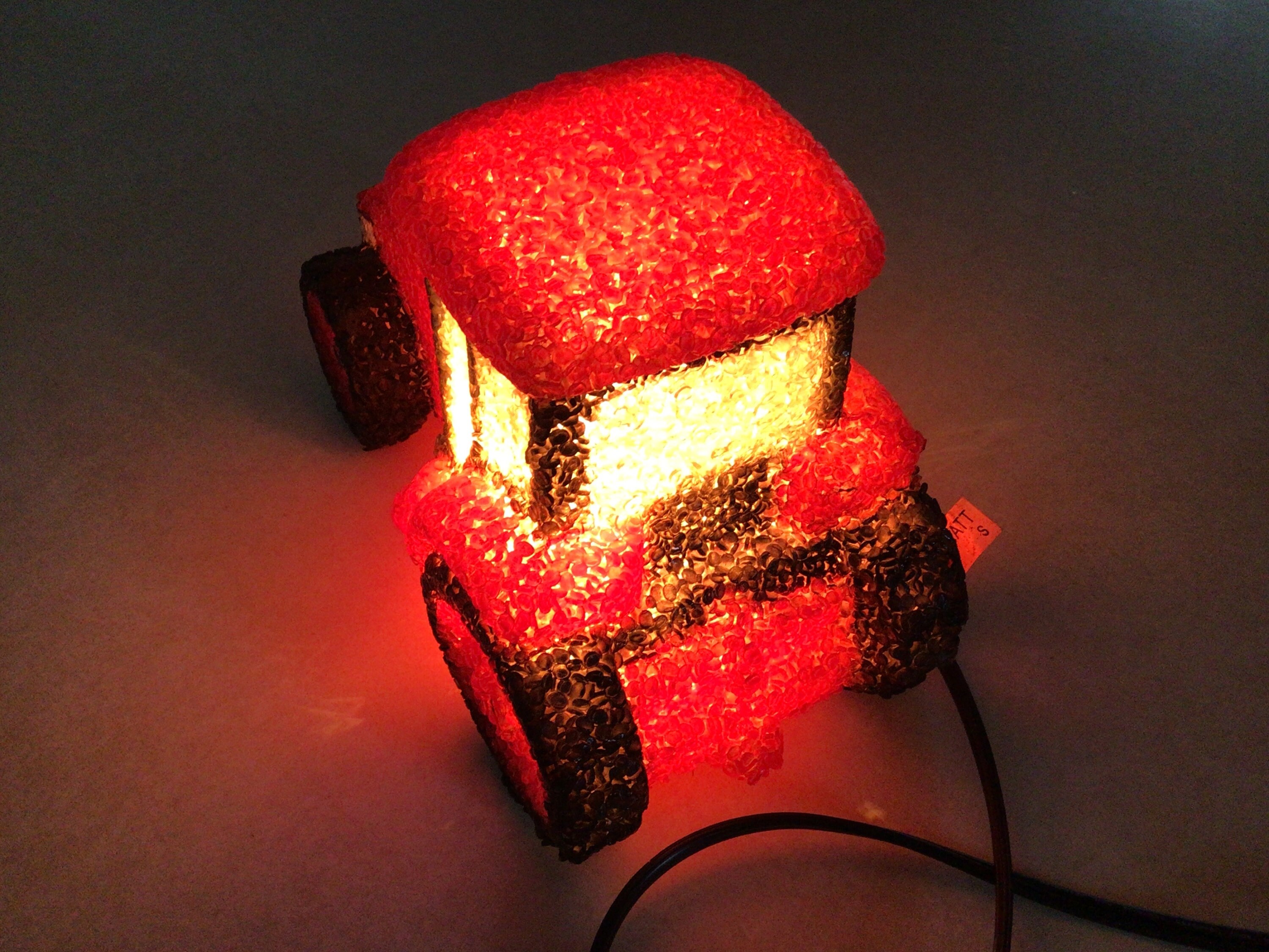 MCM Vintage Popcorn Tractor Lamp - Etsy