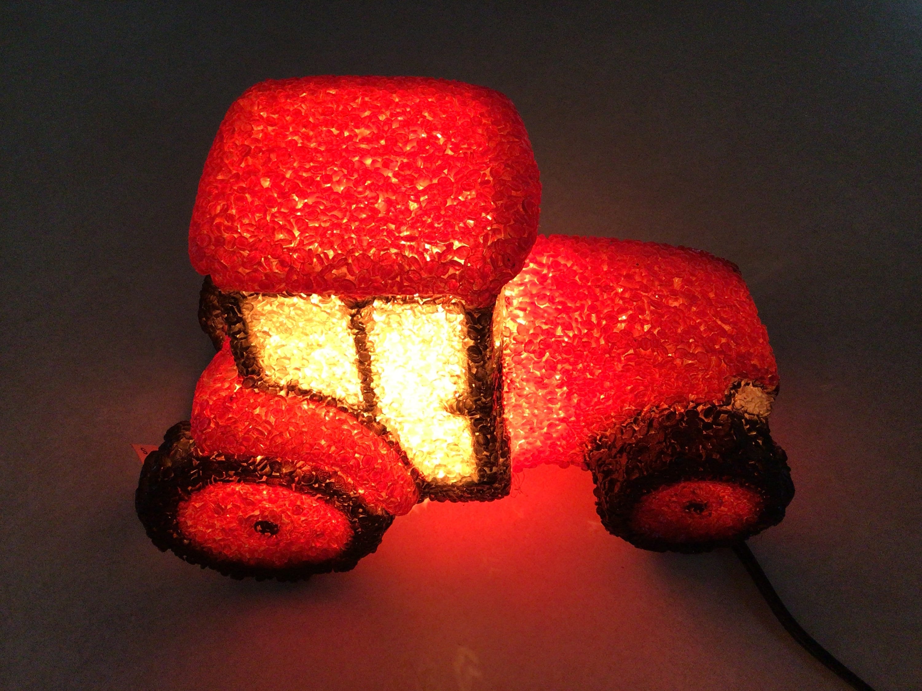 MCM Vintage Popcorn Tractor Lamp - Etsy