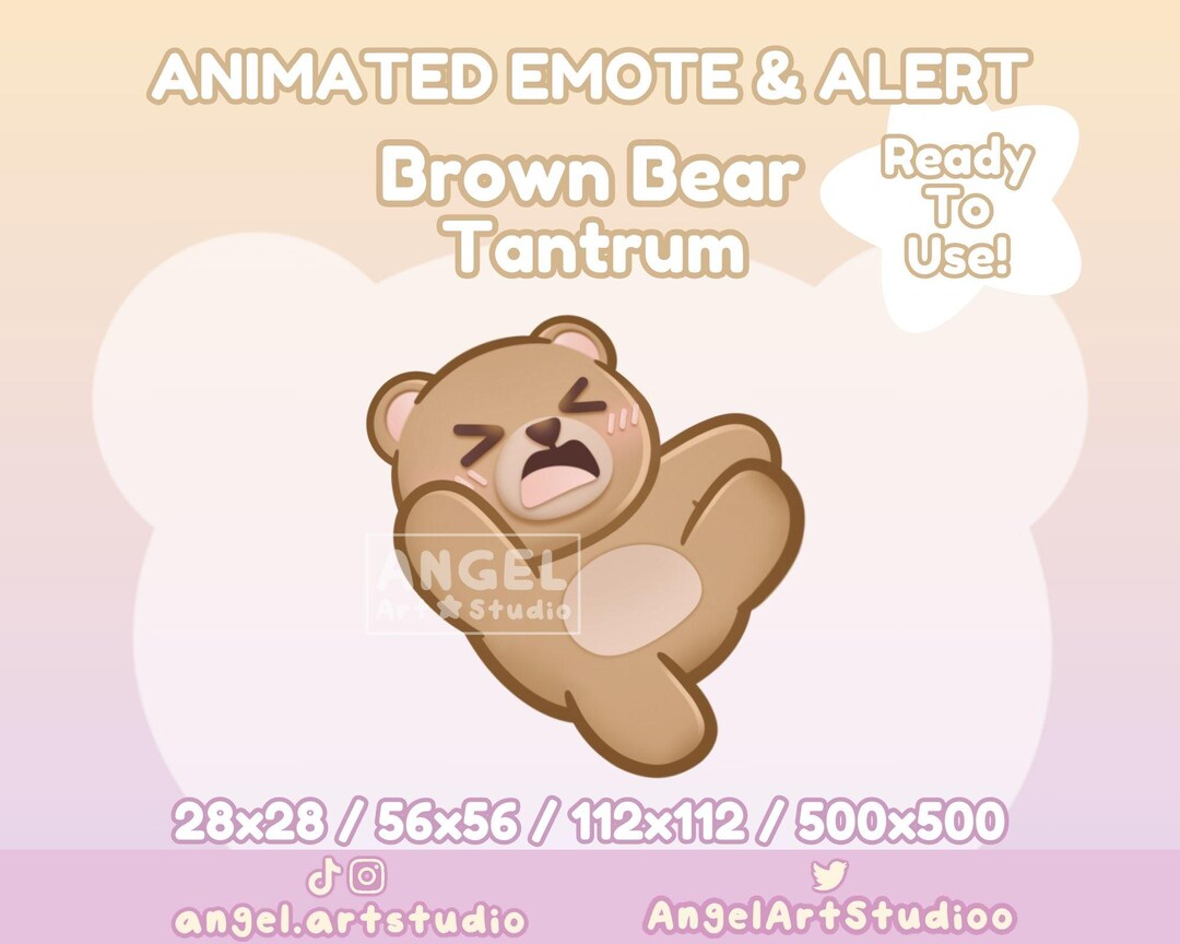 Animated Brown Bear Throwing Temper Tantrum | Outburst Rage | Angry Fit ...