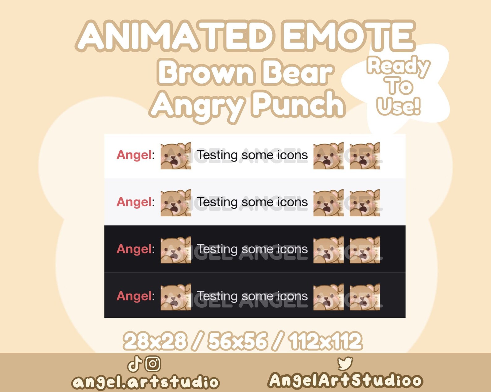 Animated Brown Bear Angry Fast Punch | Aggressive | Rage | Mad | Fist ...