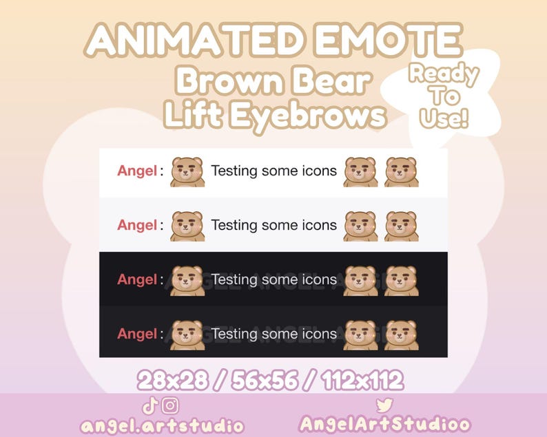 Animated Brown Bear Lifting Thick Eyebrows Rapidly | Wiggling | Raising ...