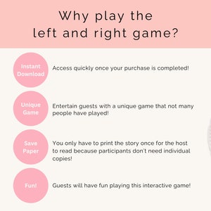 Left Right Game, Right Left Bridal Shower Game, Pass the Prize Bridal ...