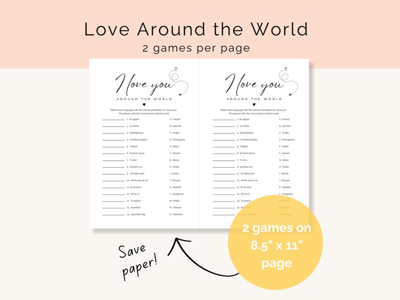 I Love You Around the World Printable, Ways to Say I Love You, Travel ...