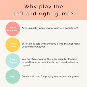 Left Right Baby Shower Game, Right Left Game, Pass the Parcel Game ...