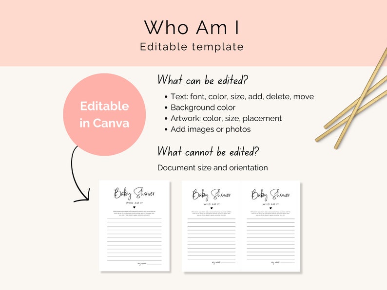 Who Am I Baby Shower Game, Printable Share a Memory Activity, Guess Who ...