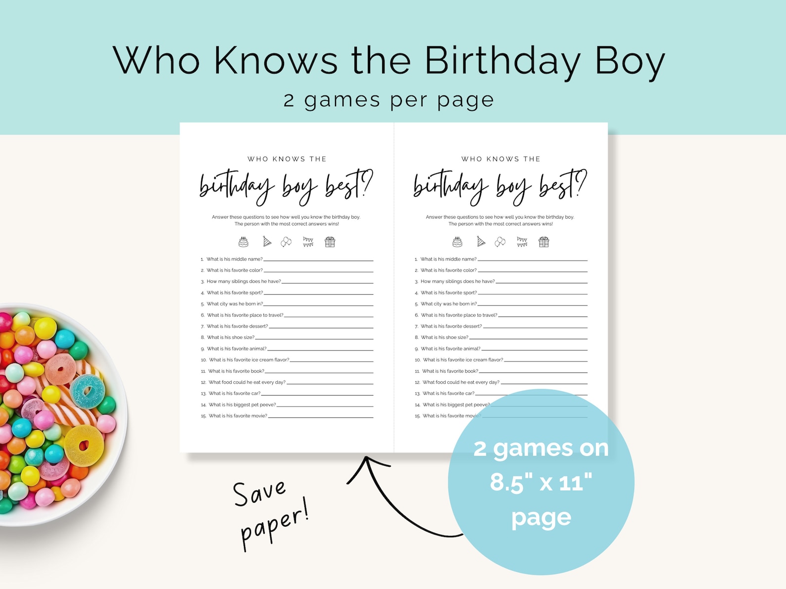 Who Knows the Birthday Boy, How Well Do You Know Birthday Guy Game ...