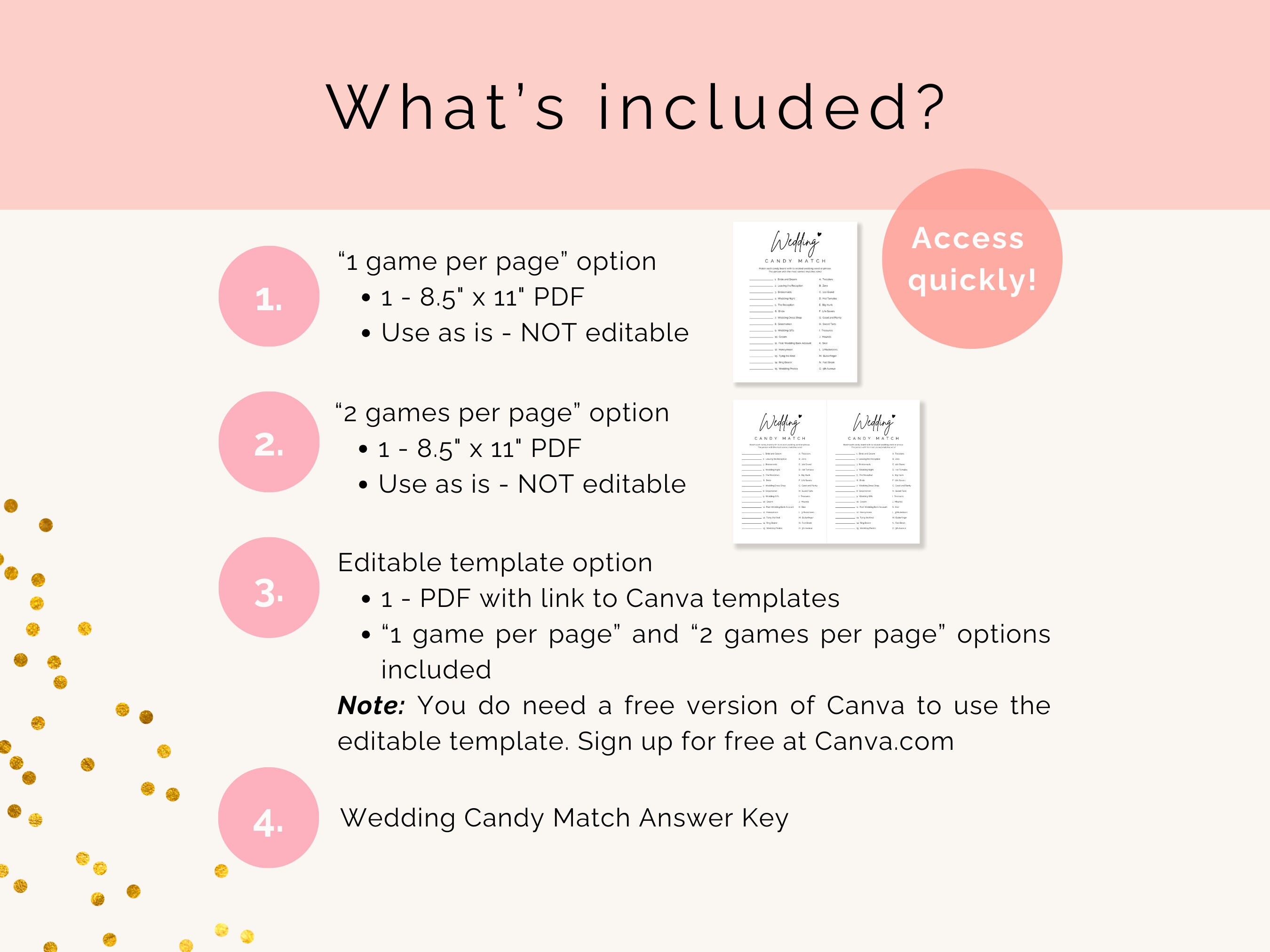 Candy Match Bridal Shower Game, Wedding Candy Match, Match the Candy ...