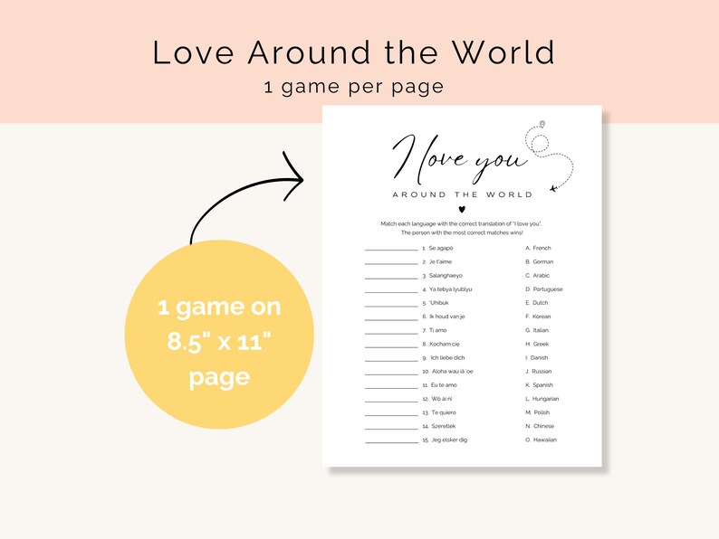 I Love You Around the World Printable, Ways to Say I Love You, Travel ...