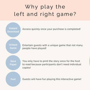 Left Right Baby Shower Game, Left Right Story, Co Ed Baby Shower Game ...