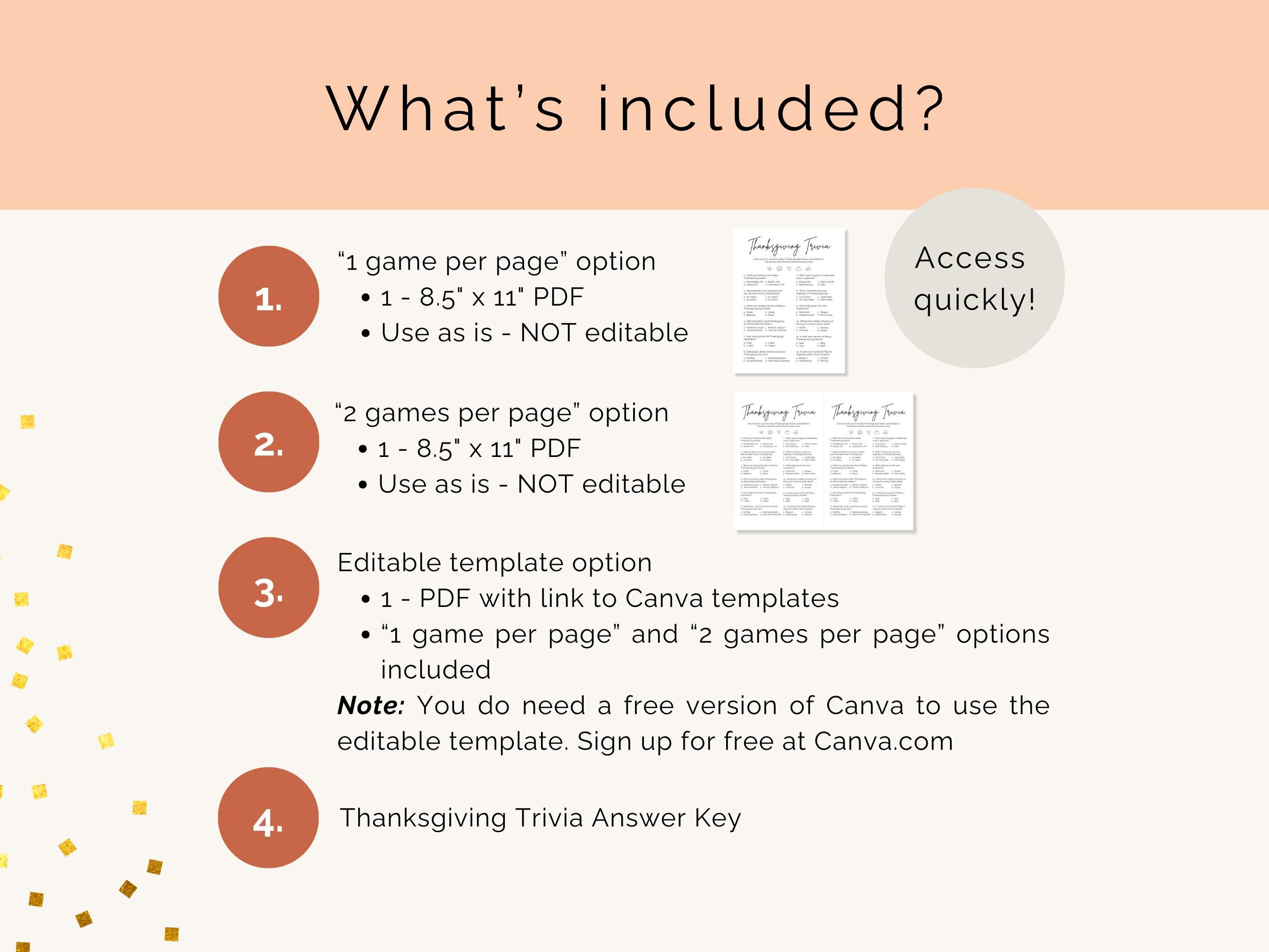 Thanksgiving Trivia, Printable Thanksgiving Game for Friendsgiving ...