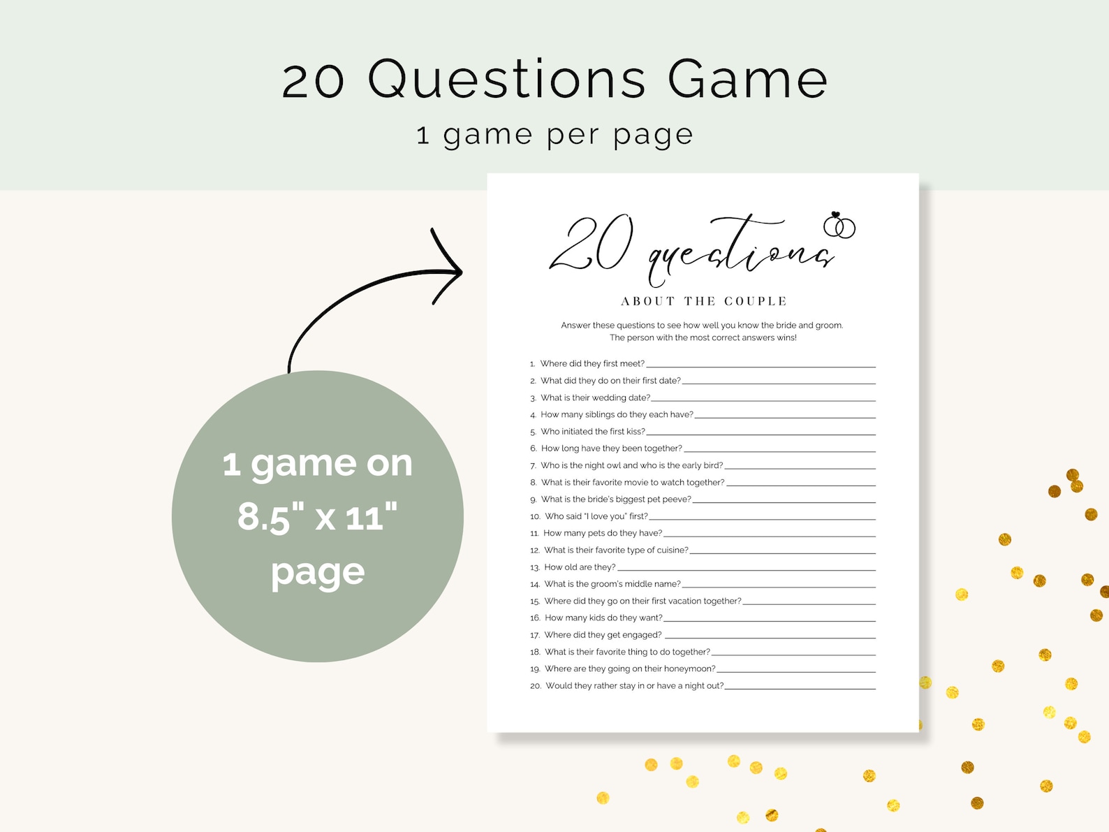 20 Questions About the Couple, Bride and Groom Trivia, Who Knows the ...